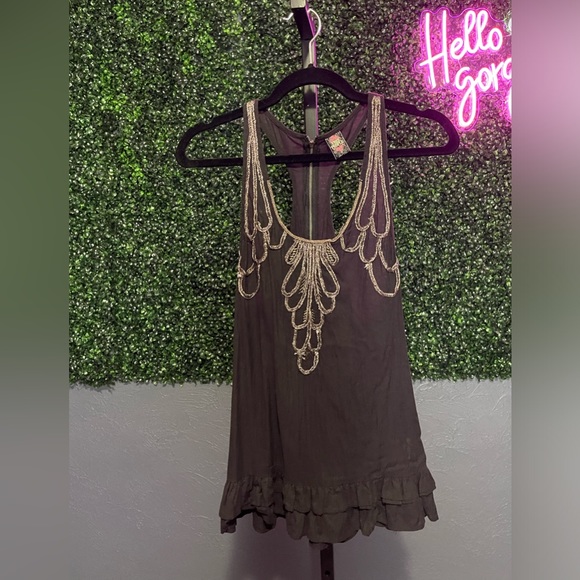 Free People | Tops | Free People Beaded Tank | Poshmark